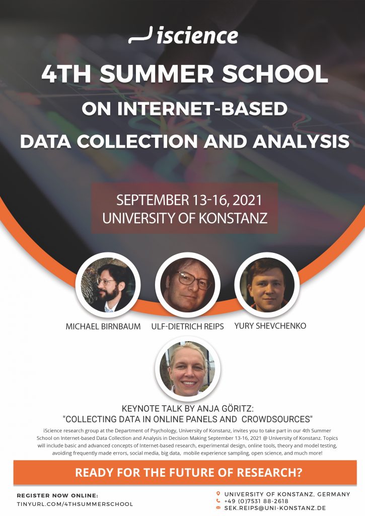 4th Summer School on Internet-based Data Collection and Analysis « iscience
